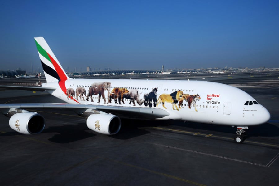 Emirates special livery to raise awareness of illegal wildlife trade ...
